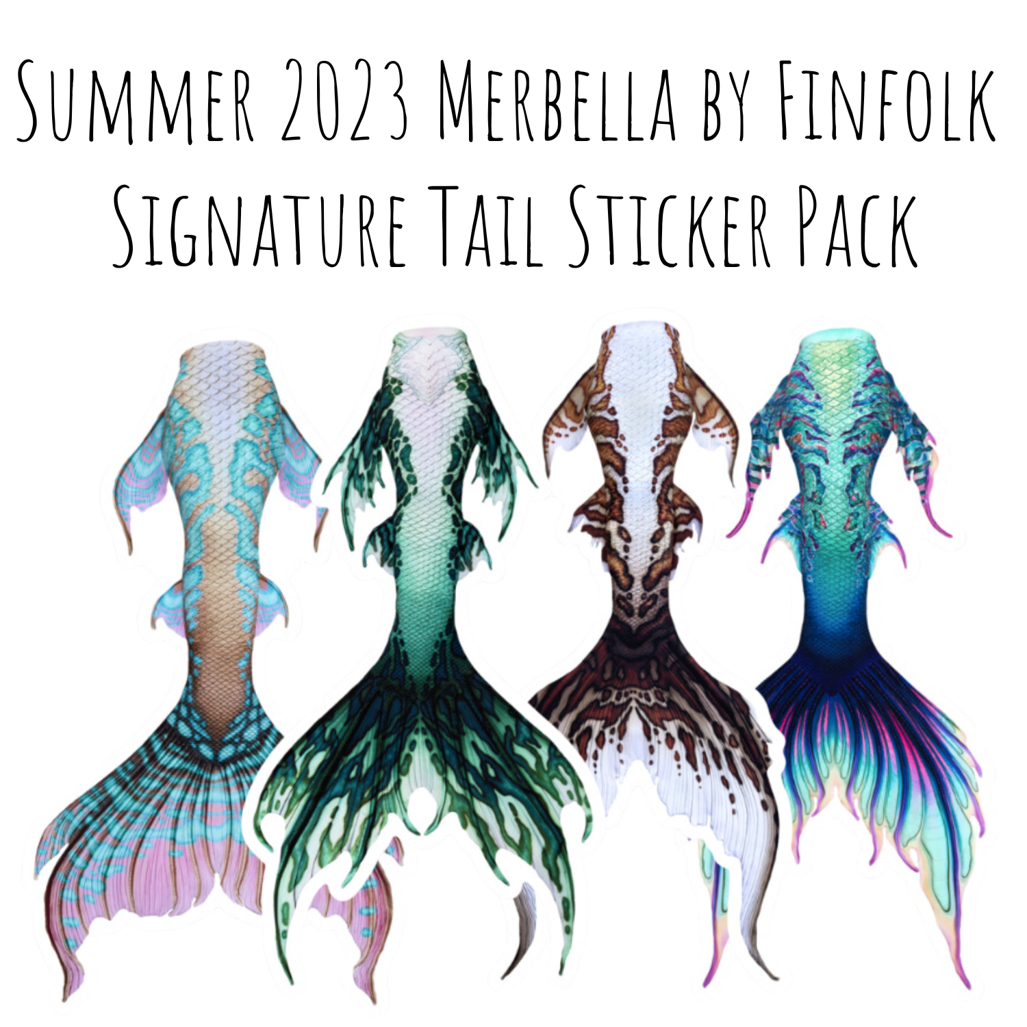 Summer 2023 Merbella by Finfolk Signature Tail Sticker Pack – Finfolk ...