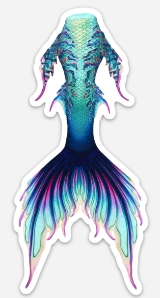 Abalone Abyss Merbella by Finfolk Signature Tail Sticker – Finfolk ...