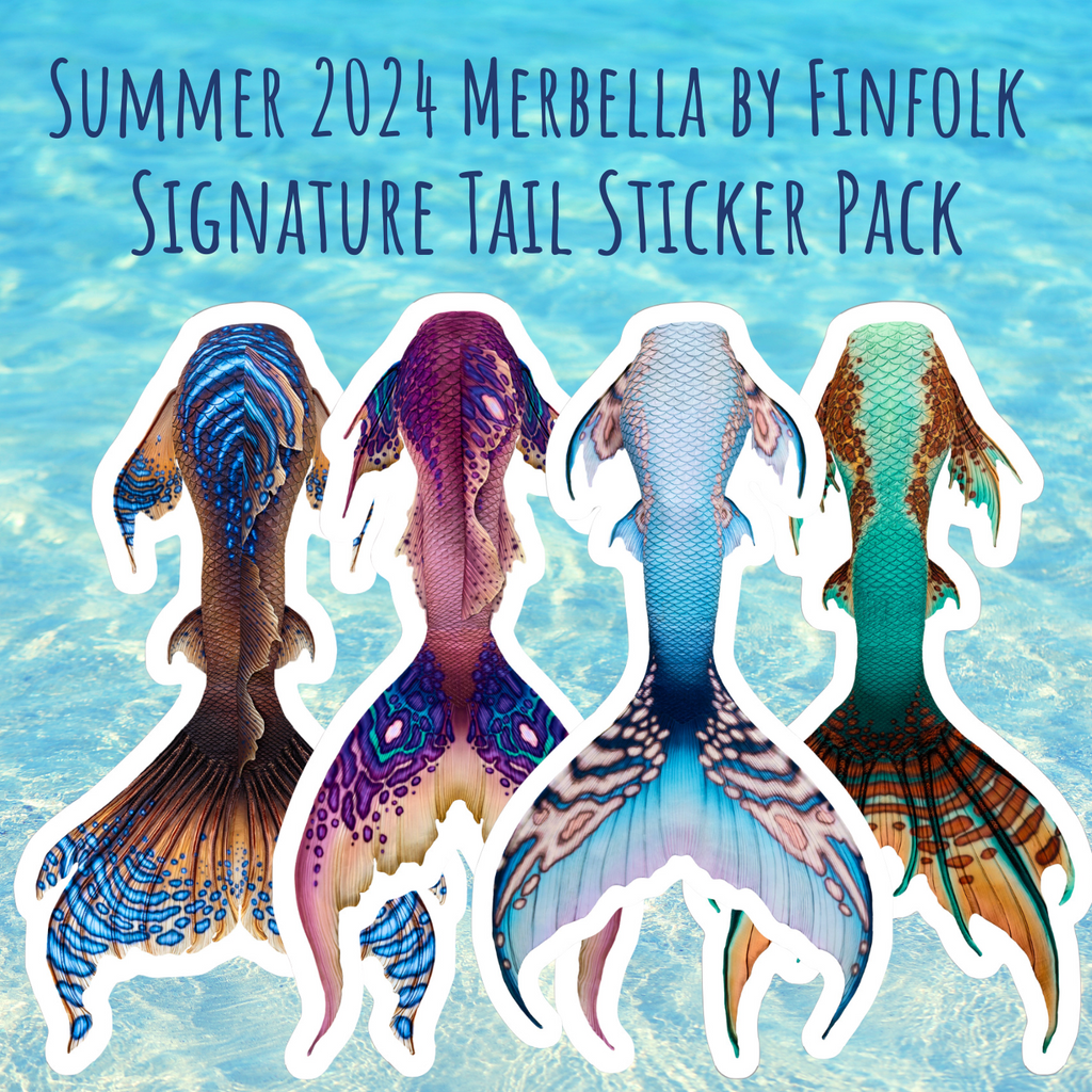 Summer 2024 Merbella by Finfolk Signature Tail Sticker Pack – Finfolk ...