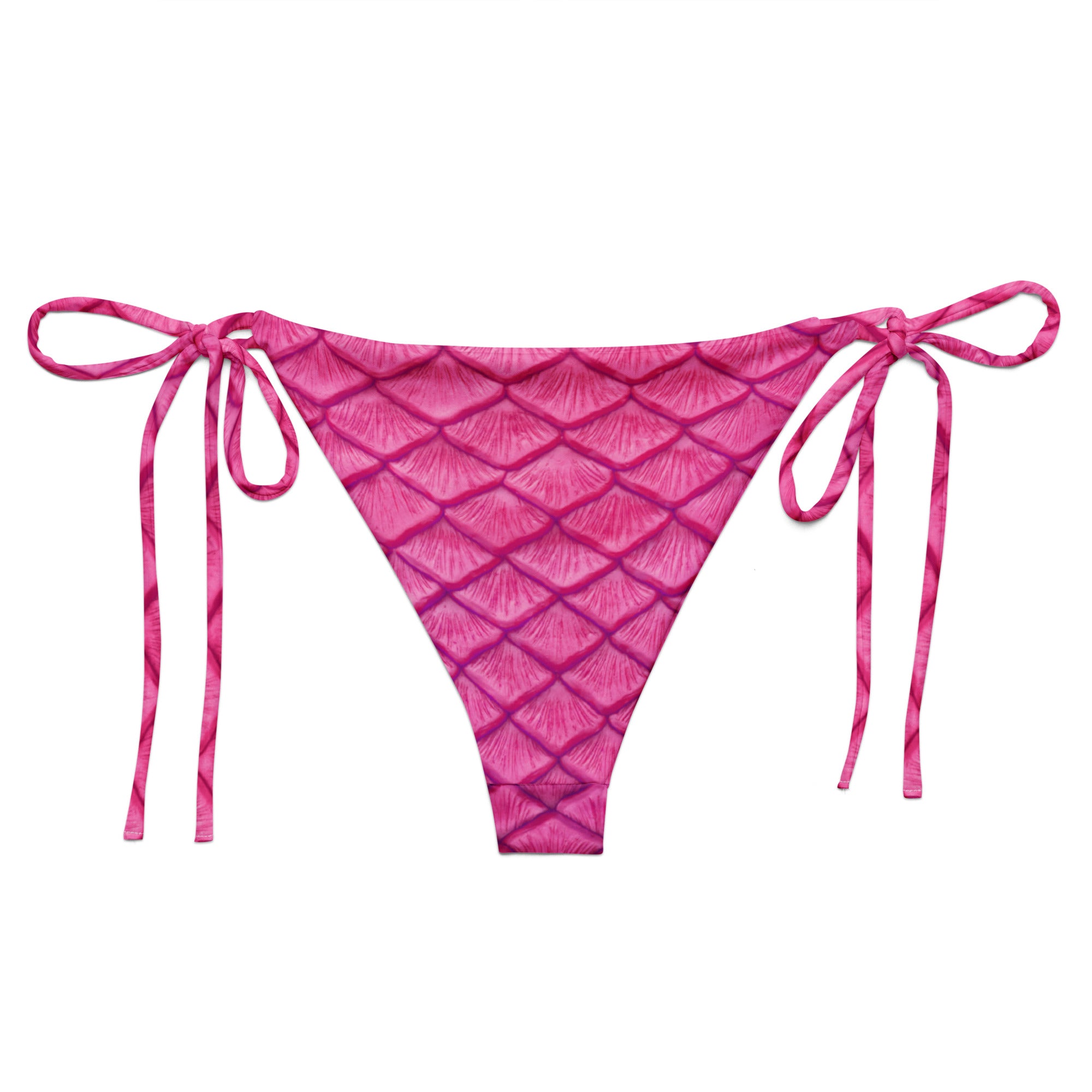 Plumeria Pink Recycled String Bikini Bottom – Finfolk Productions
