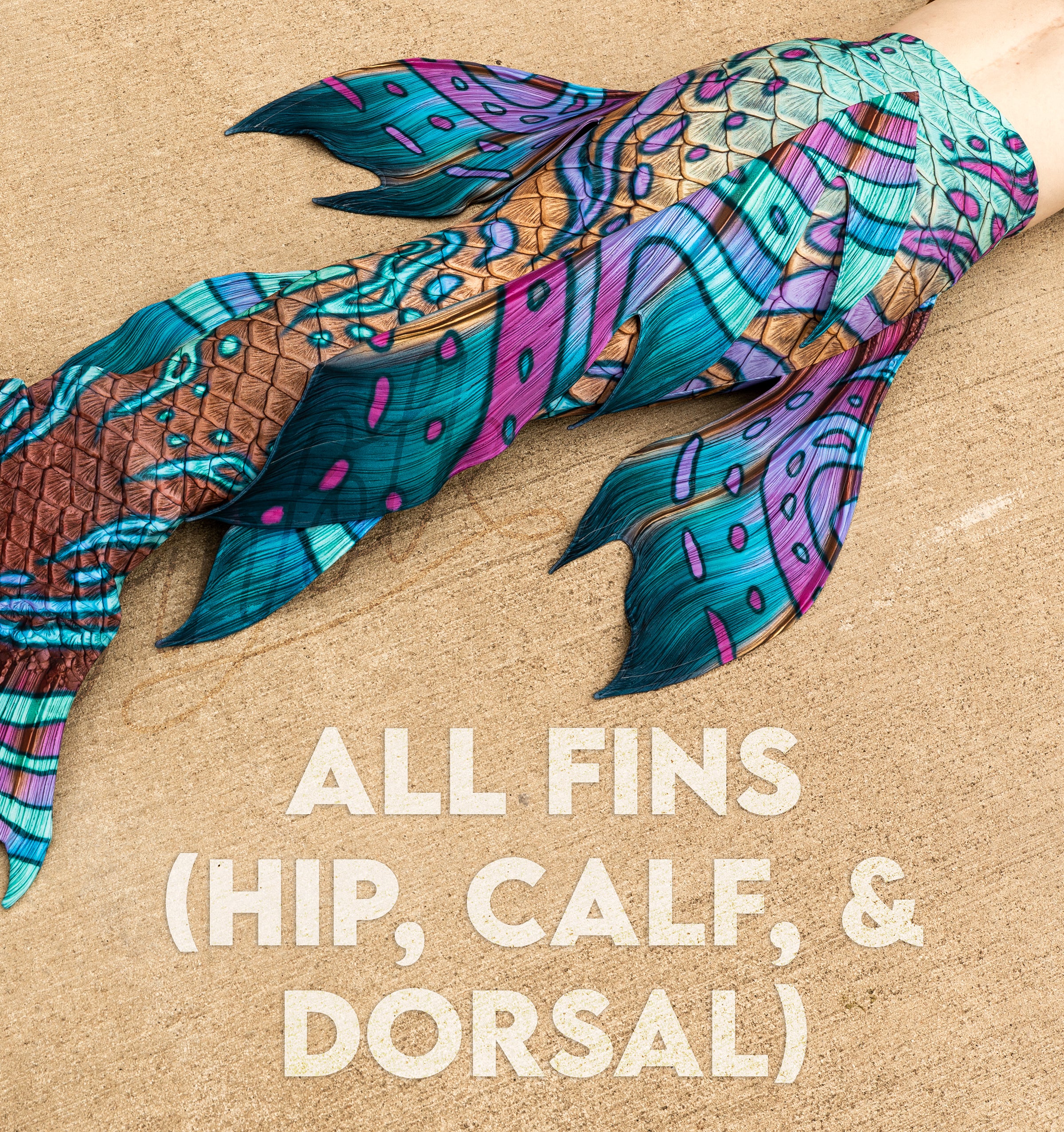 Treasure Cove Signature Fabric Tail READY TO SHIP – Finfolk Productions