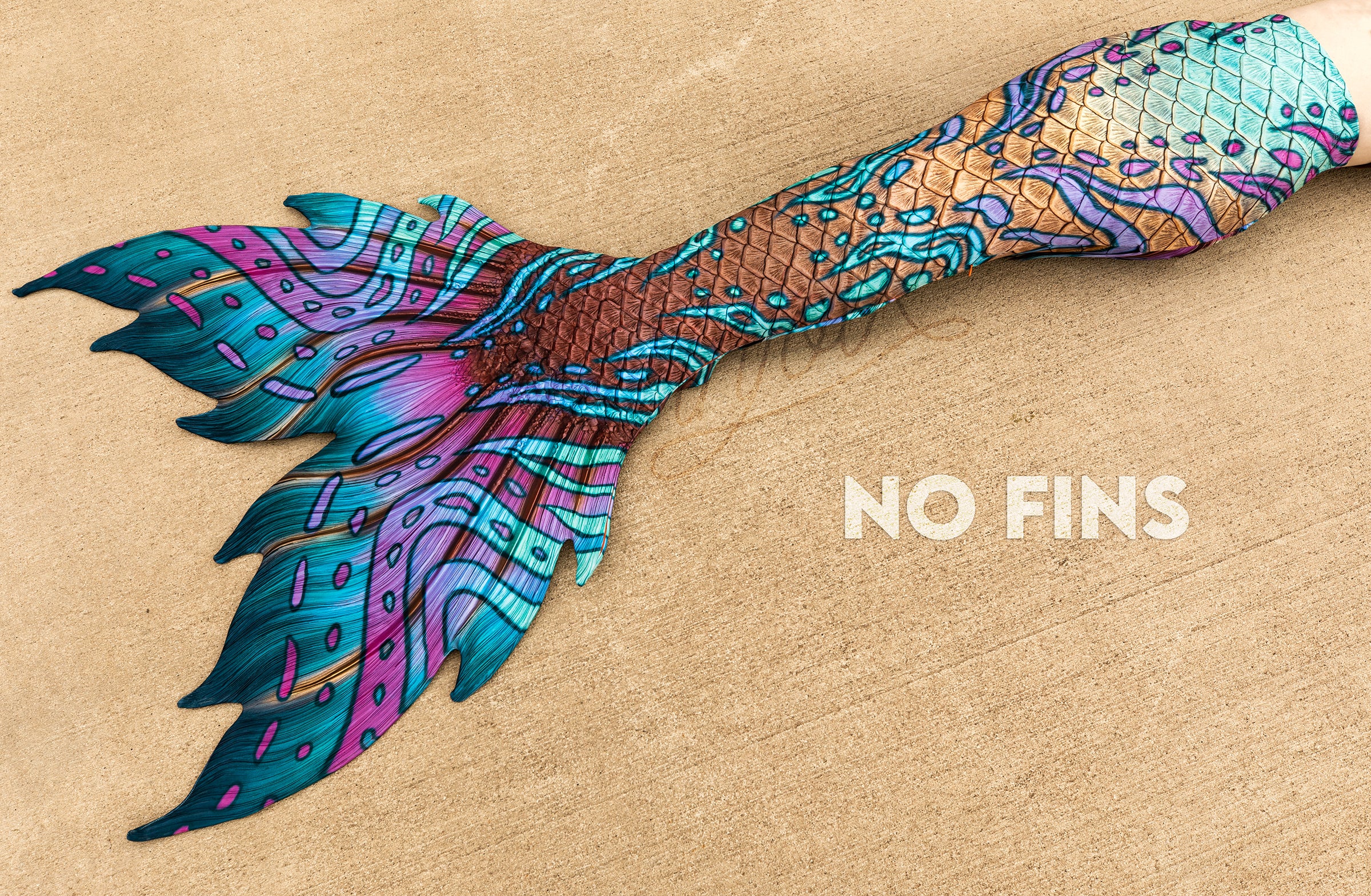 Treasure Cove Signature Fabric Tail READY TO SHIP – Finfolk Productions