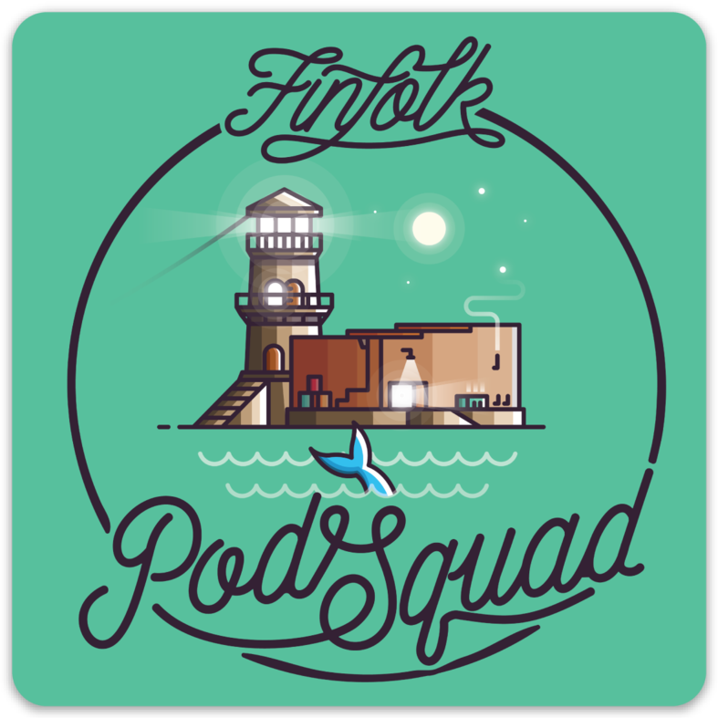 Official Pod Squad Sticker – Finfolk Productions